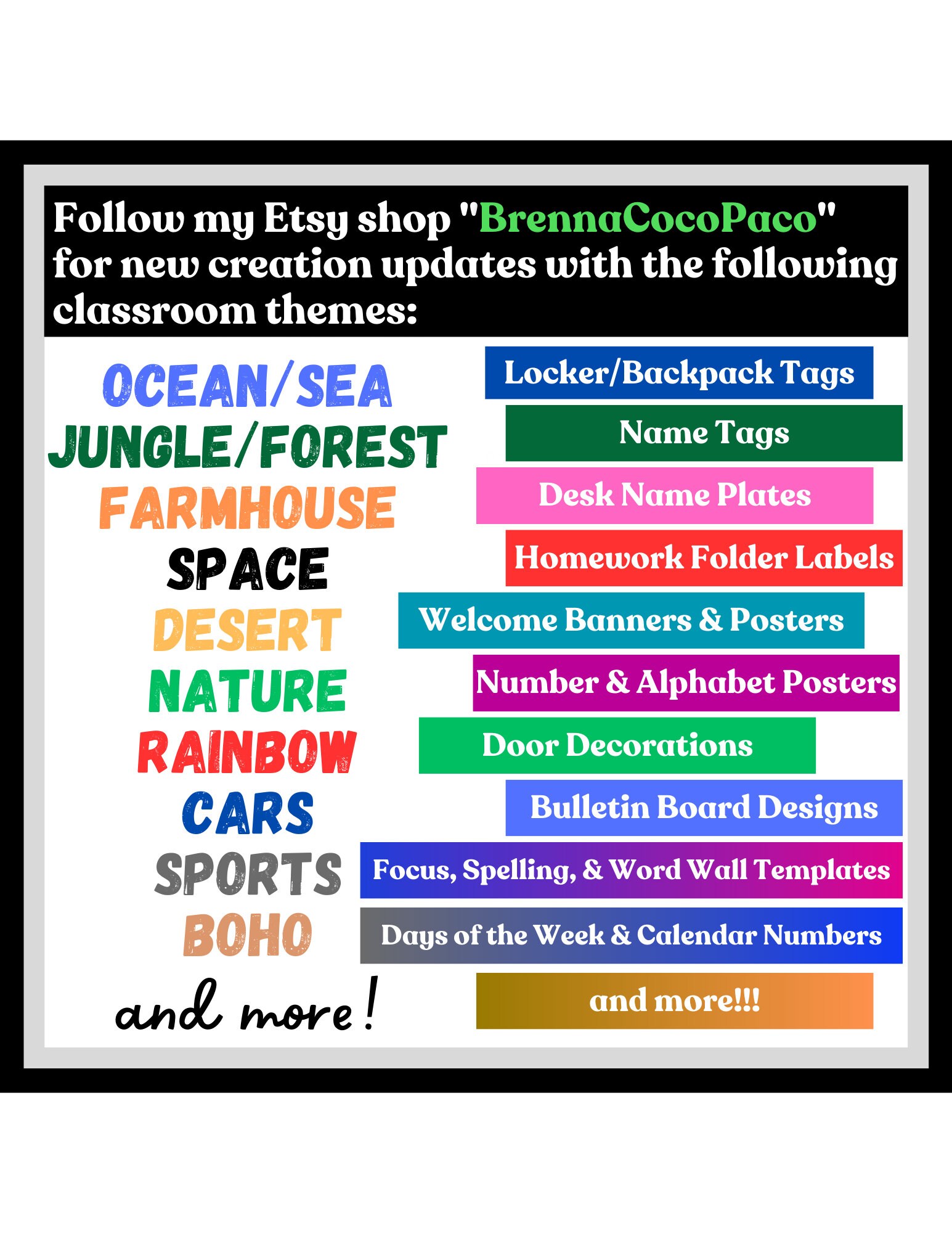 Forest Theme Center Rotation Posters, Planning Templates, Checklist ...