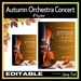 New! Editable Autumn Orchestra Concert Flyer | Unique Concert Flyer ...