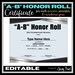New! Editable "a-b" Honor Roll Certificate #1 | Each Quarter, Semester ...