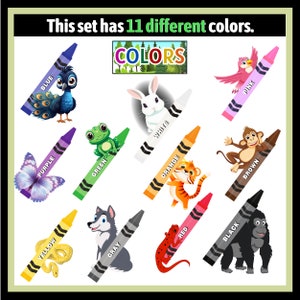 New! Forest Themed Color Posters | Crayons and Forest Animals | Jungle ...