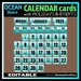 New Editable Ocean Themed Calendar Numbers for Entire Year Set | Pocket ...