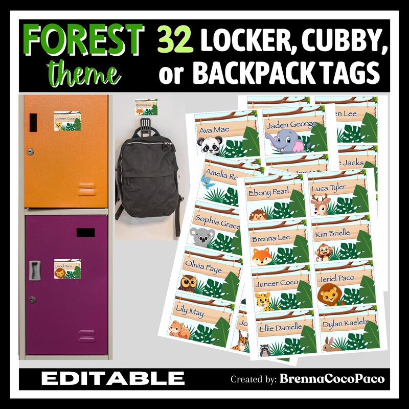 Cubby Name Tags - Etsy