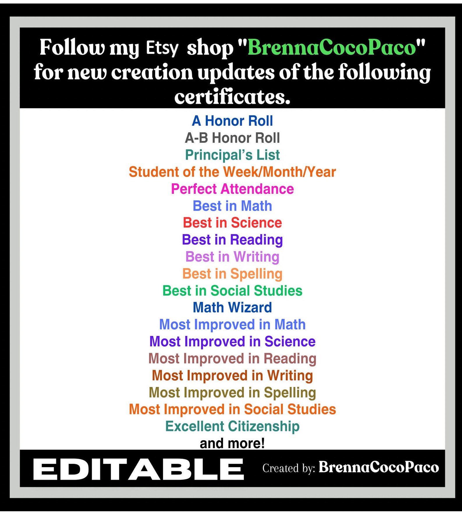 New Editable Science Achievement Certificate | Math Certificate ...