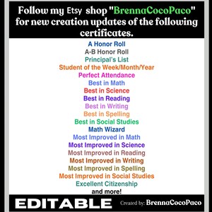 New Editable Science Achievement Certificate | Math Certificate ...