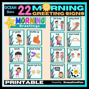 New! Ocean Theme Morning Greeting Choices | Door Greetings | Greeting ...
