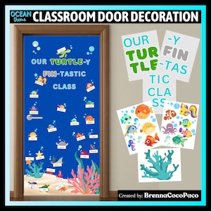 New Ocean Themed Classroom Door Decoration | Print-ready and Editable ...