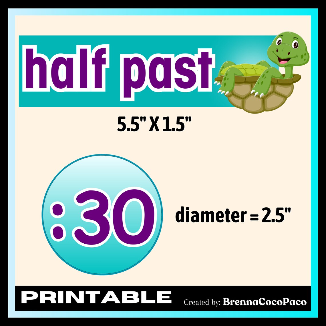 New! Ocean Themed Clock Labels | Under the Sea / Ocean Theme Classroom ...