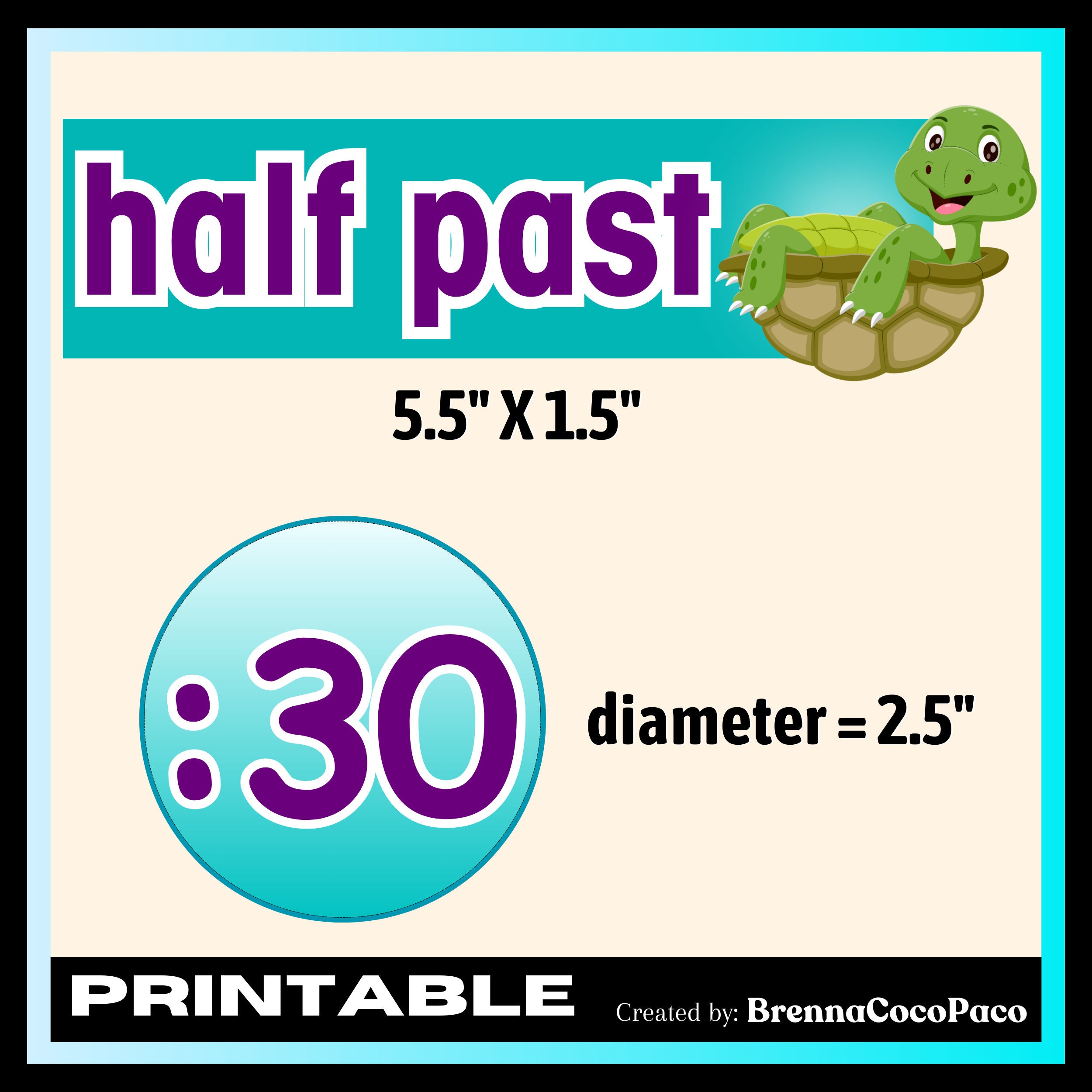 New! Ocean Themed Clock Labels | Under the Sea / Ocean Theme Classroom ...