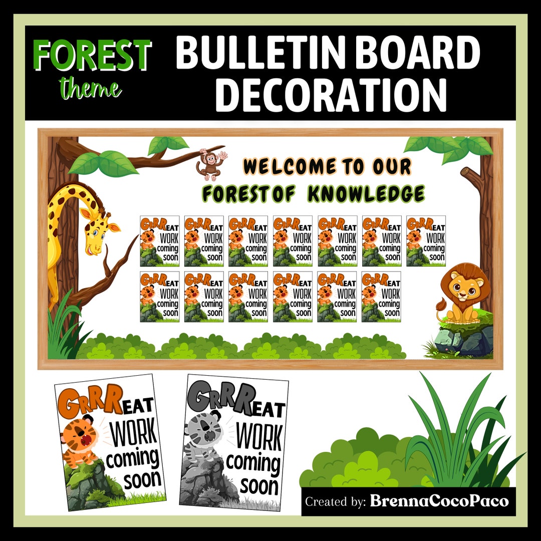New Forest Themed Bulletin Board Decoration With Grrreat Work Coming ...