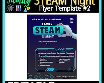 New Editable Family Reading Night Flyer Template | Unique School Flyers ...