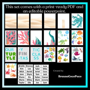 New Ocean Themed Classroom Door Decoration | Print-ready and Editable ...