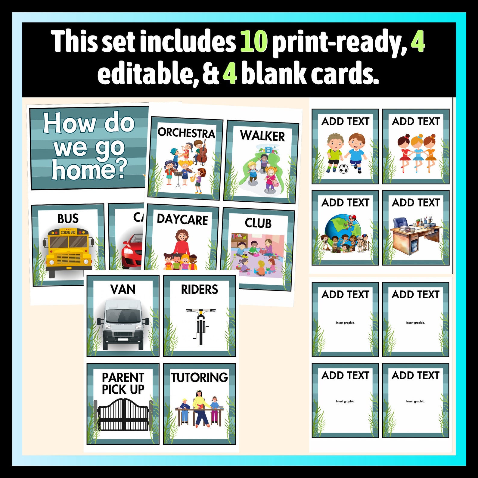 New Ocean Themed How Do We Go Home Dismissal Chart | Under the Sea ...