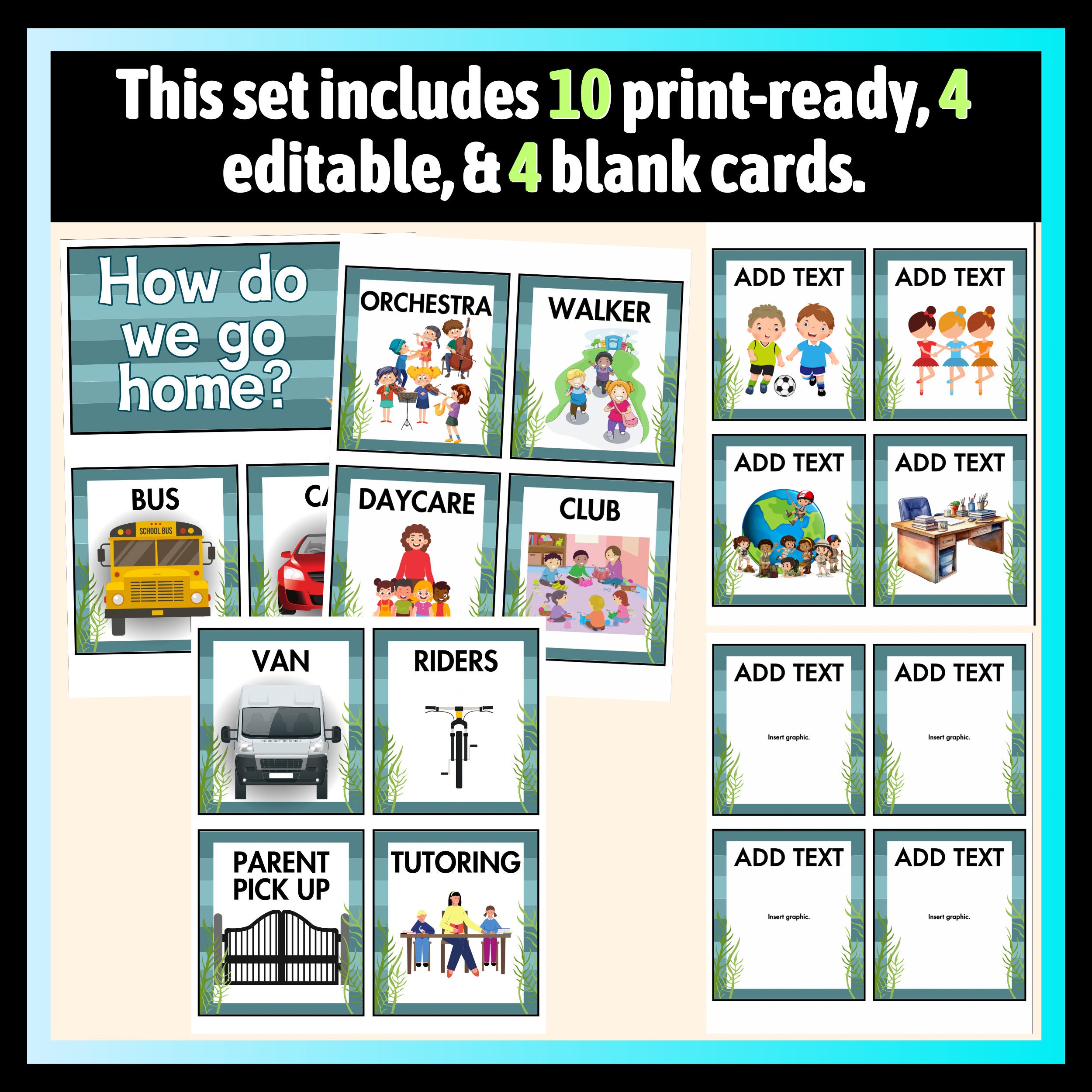New Ocean Themed How Do We Go Home Dismissal Chart | Under the Sea ...