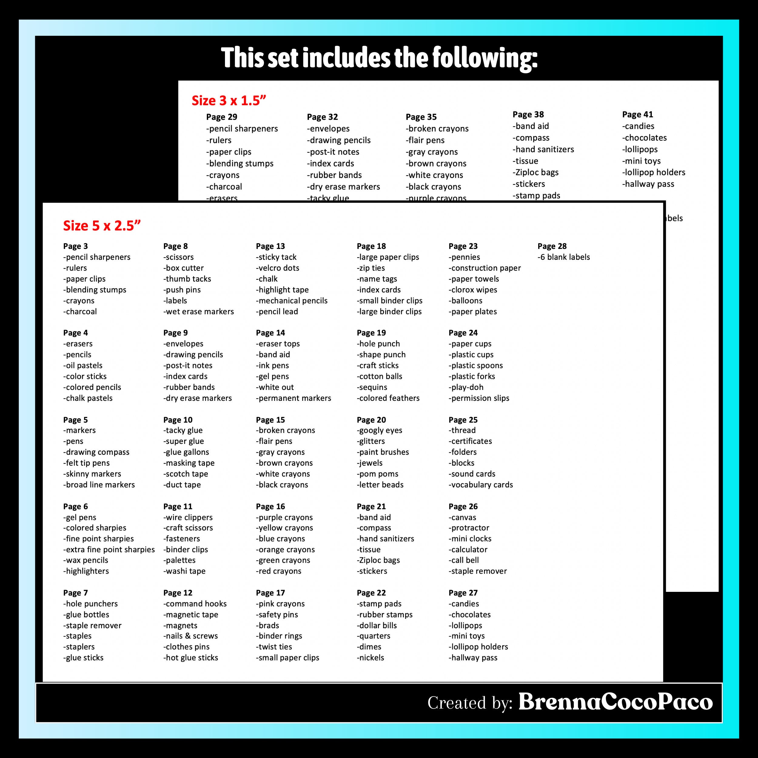 New Ocean Themed Classroom Craft & Supply Labels | Print-ready and ...