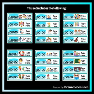 New! Editable Ocean Theme Visual Class Schedule With Cliparts - Etsy