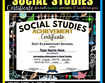 New Editable Mathematics Achievement Certificate | Math Certificate ...