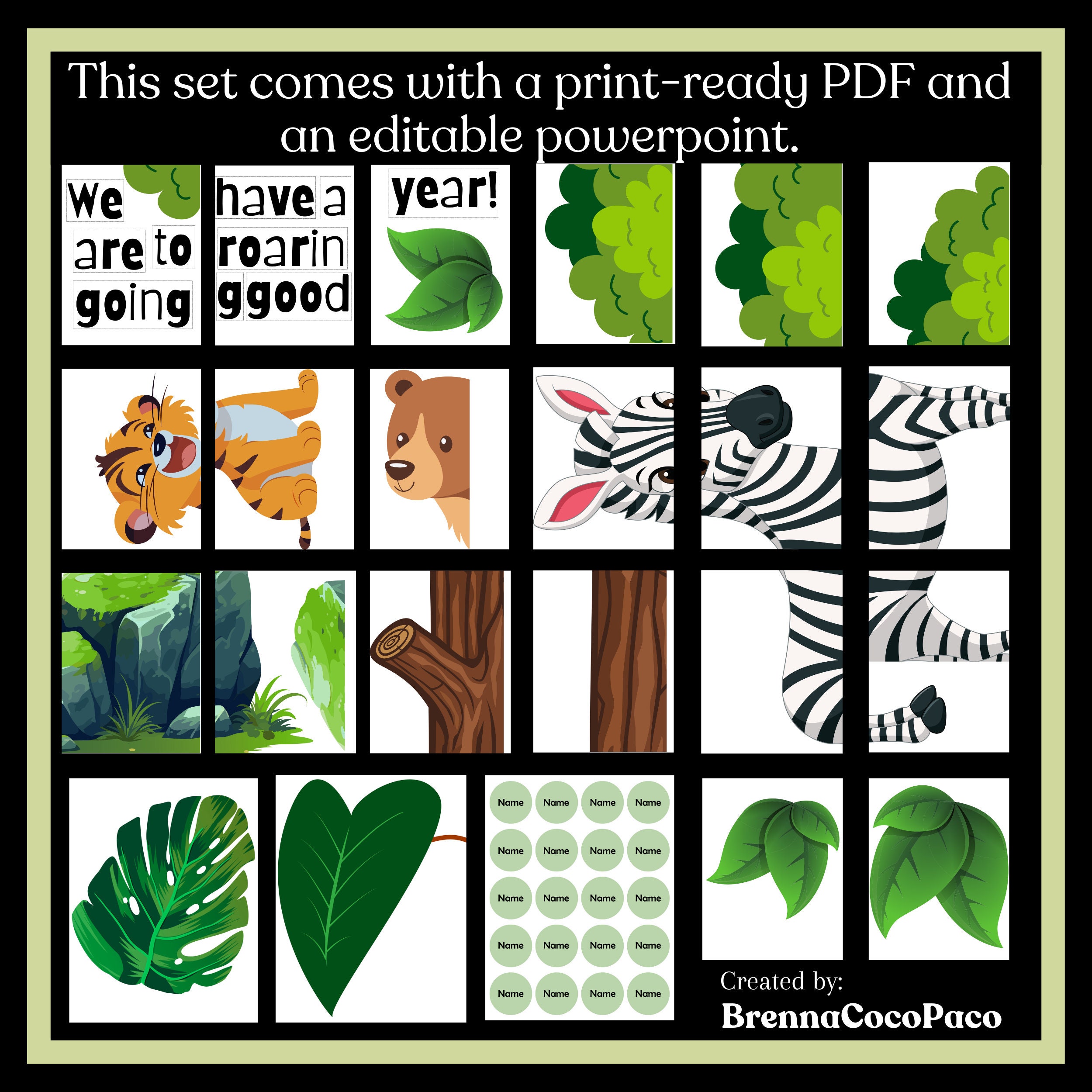 New Forest Themed or Jungle Themed Classroom Door Decoration With ...