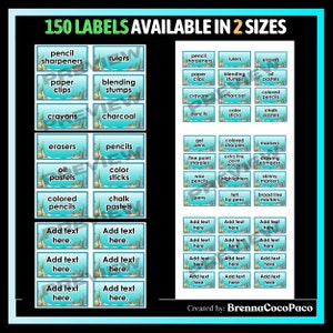 New Ocean Themed Classroom Craft & Supply Labels | Print-ready and ...