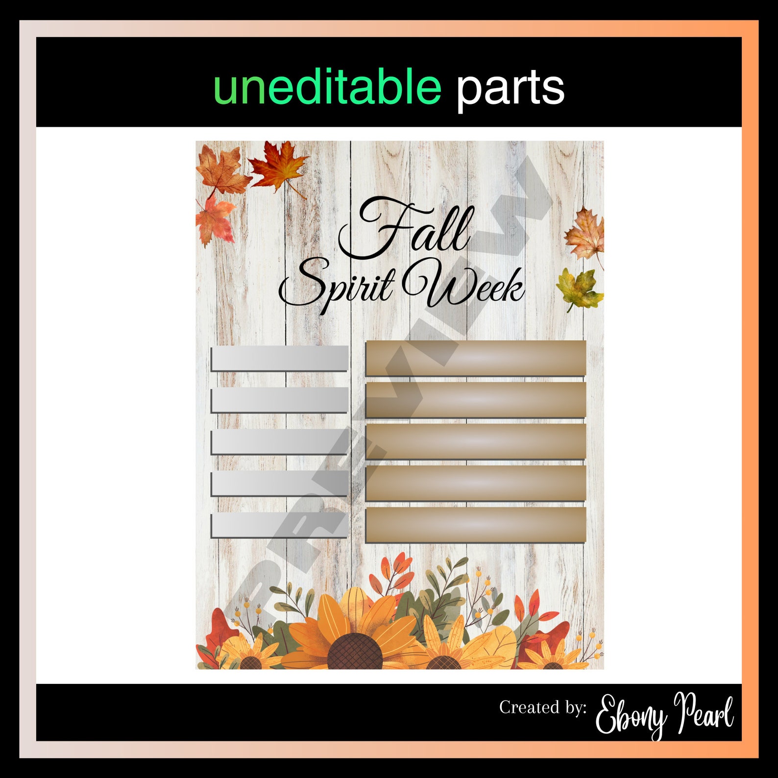 New! Fall Spirit Week Flyer | School Wide Spirit Week Flyer #2 - Etsy