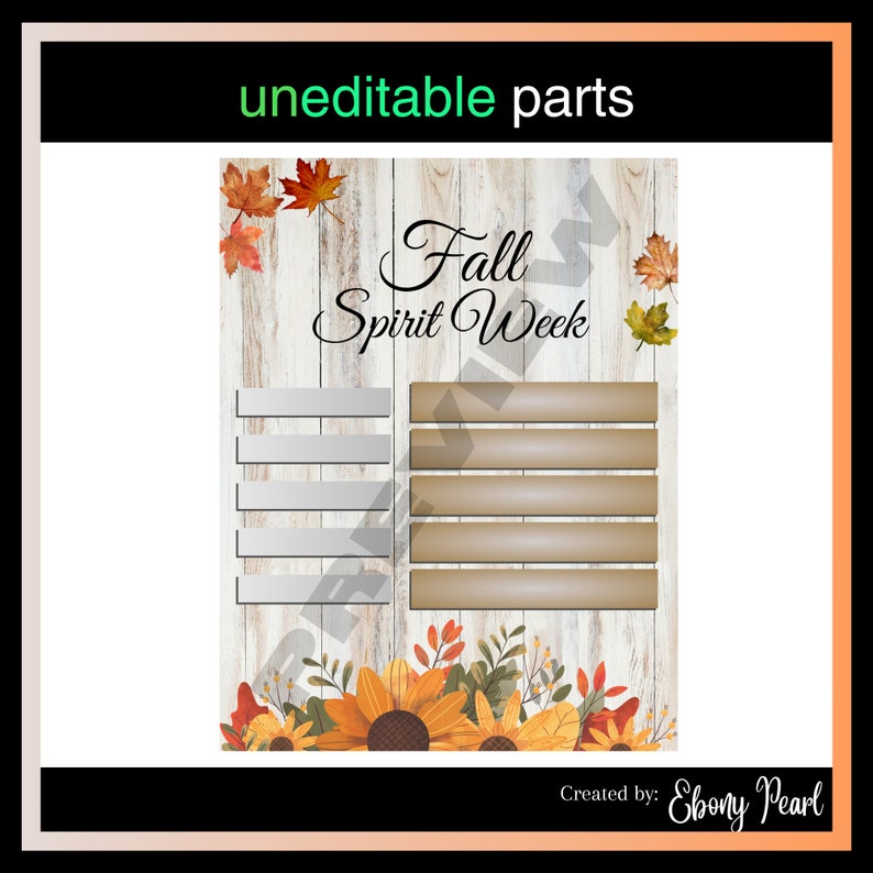 New! Fall Spirit Week Flyer | School Wide Spirit Week Flyer #2 - Etsy