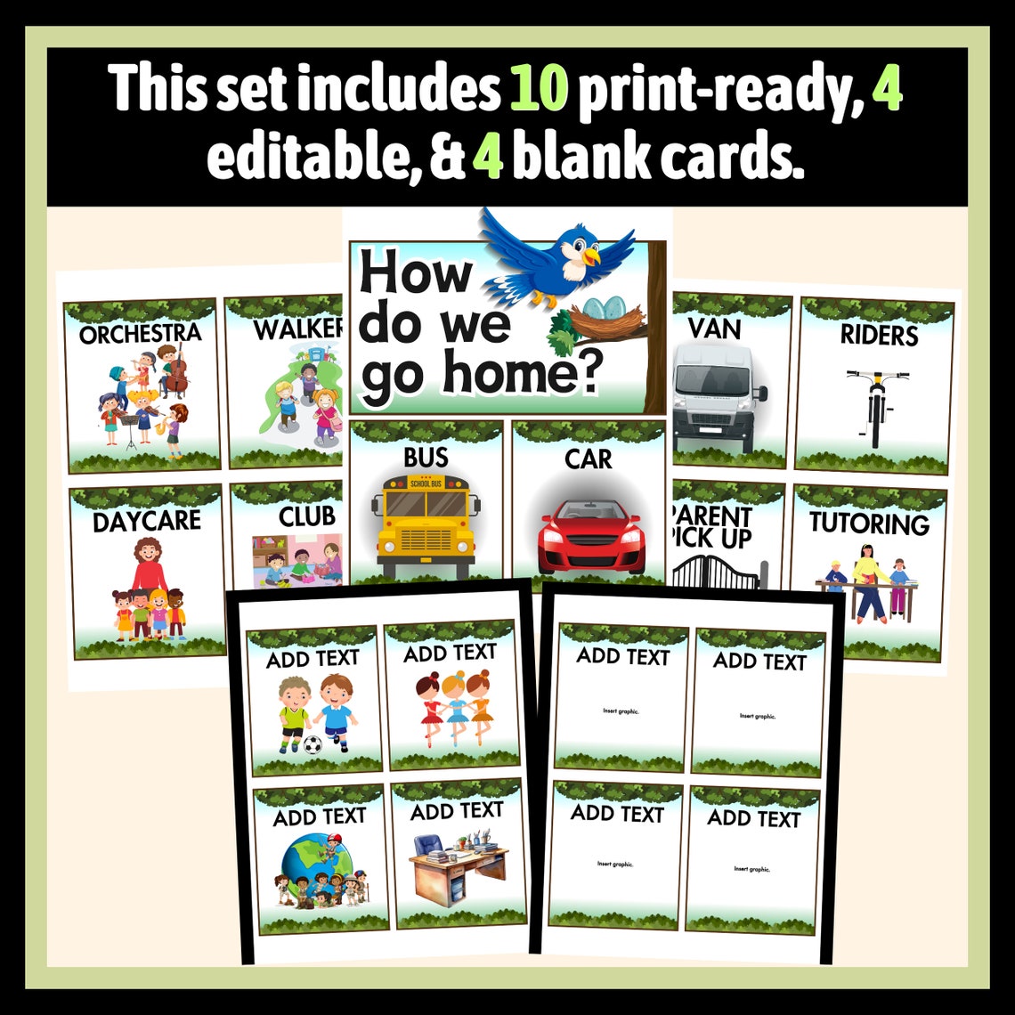 New Forest Themed How Do We Go Home Dismissal Chart Jungle/forest ...