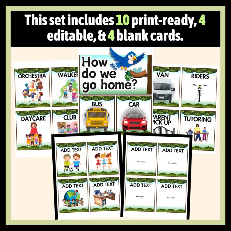 New Forest Themed How Do We Go Home Dismissal Chart | Jungle/forest ...