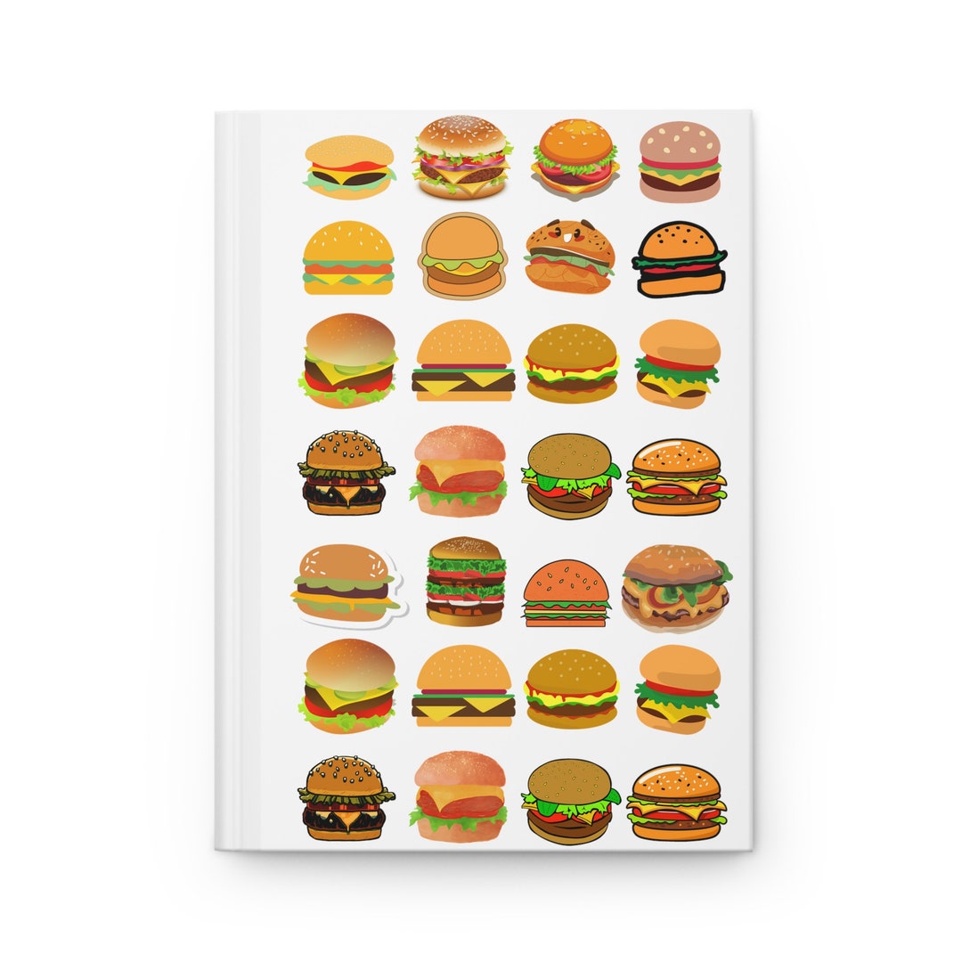 Hamburger Journal Hardcover Diary Unique Gift for Burger Lover Cute ...
