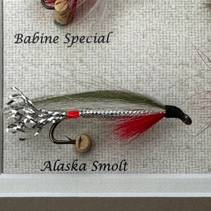 Framed & Mounted, Precision-tied, Alaska Fishing Flies - in 14"x12 ...
