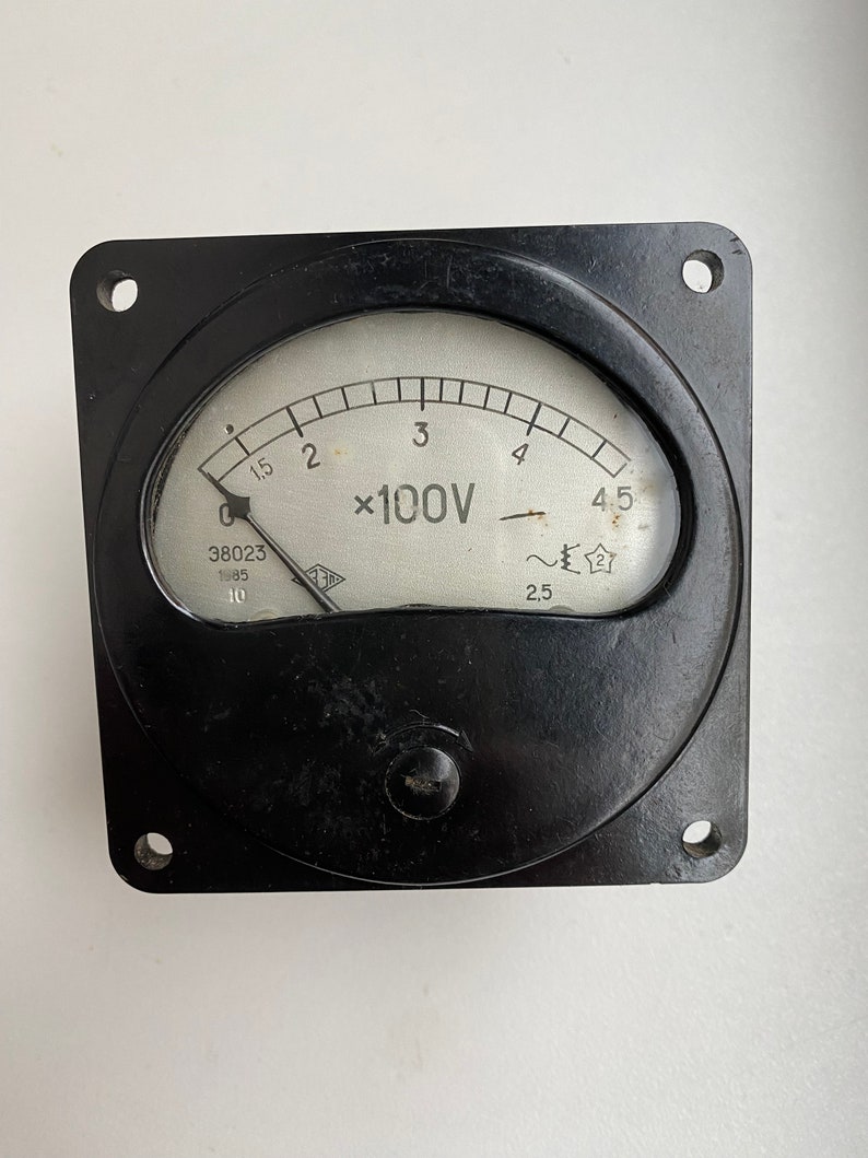 Vintage Electrical Measuring Device Voltmeter - Etsy