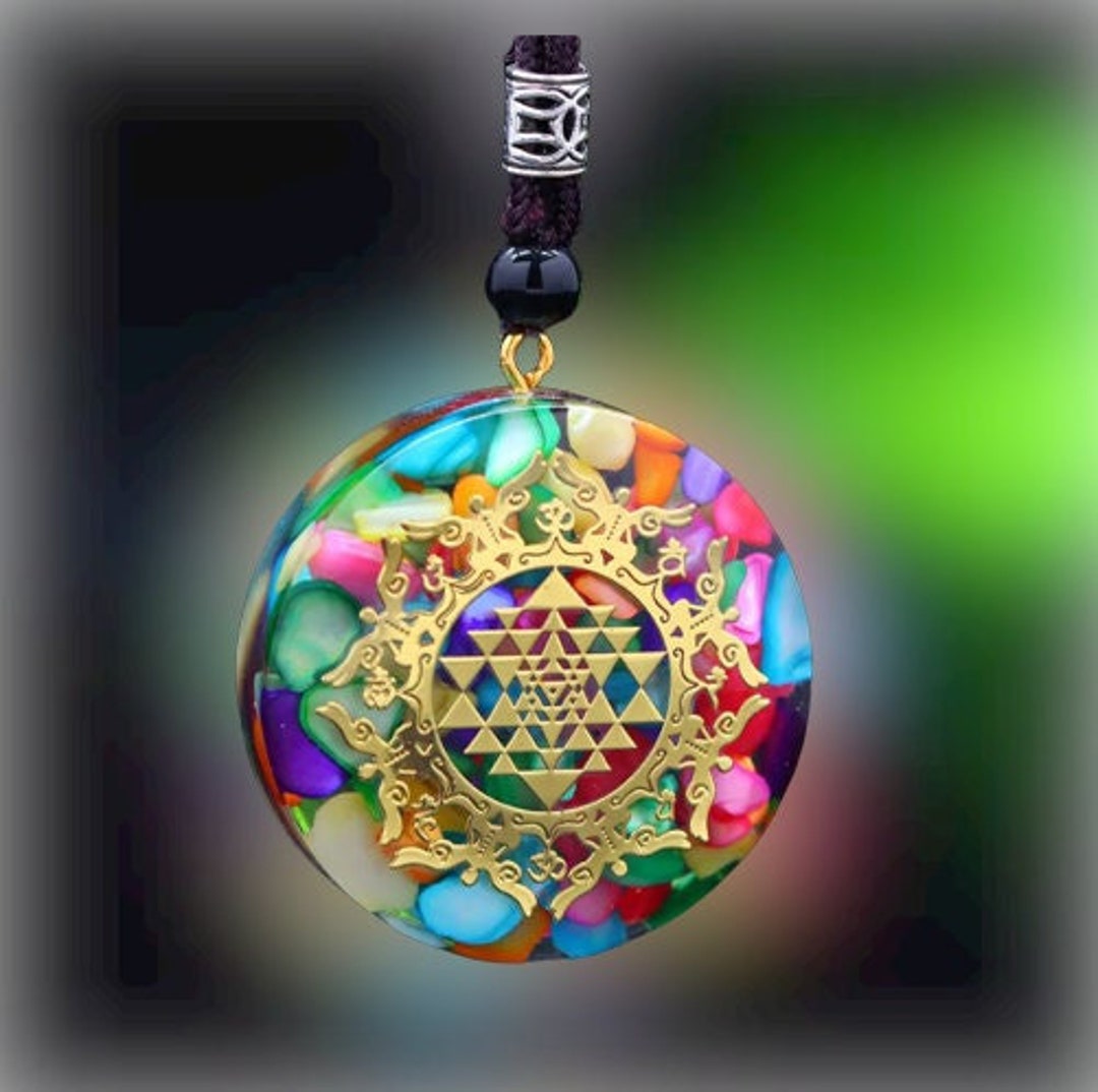 Orgone Pendant With Colorful Organite Crystals Necklace for - Etsy