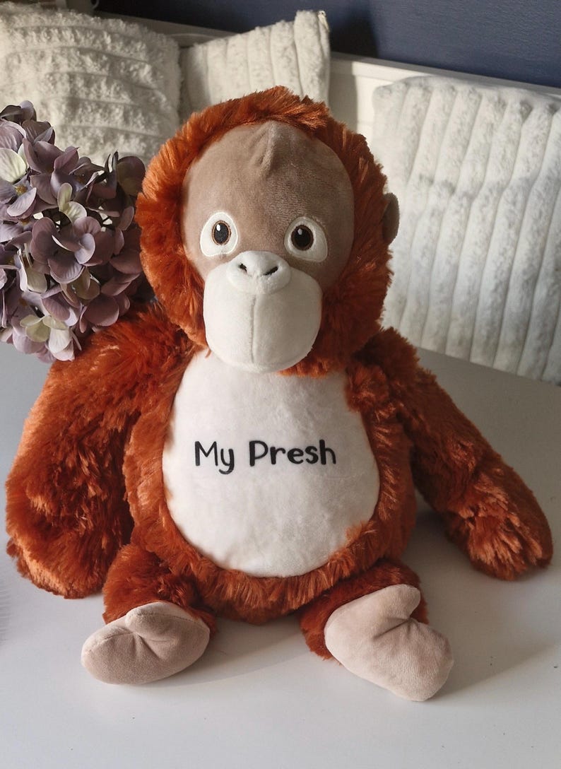 ORANGUTAN - Personalised & Weighted Plushies,bear,soft Toy,teddy's. for ...