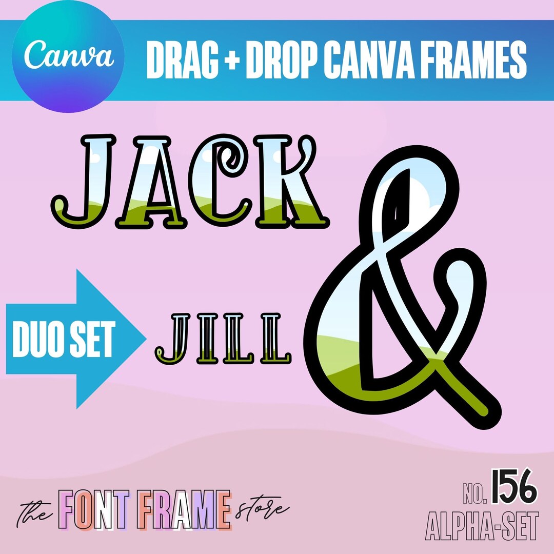 JACK AND JILL Custom Editable Canva Alphabet and Number - Etsy
