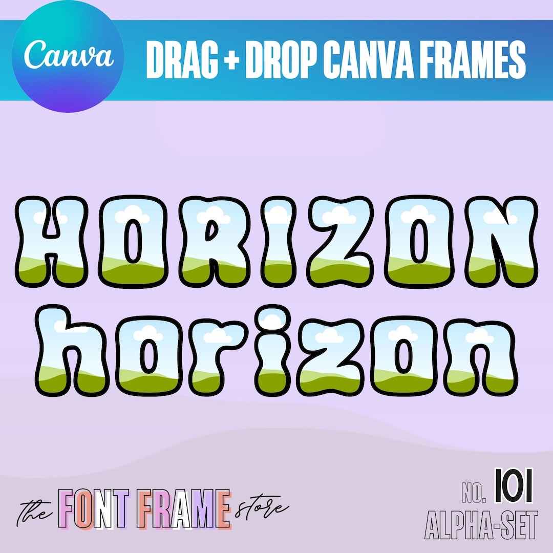 HORIZON Custom Editable Canva Alphabet and Number Frames - Etsy