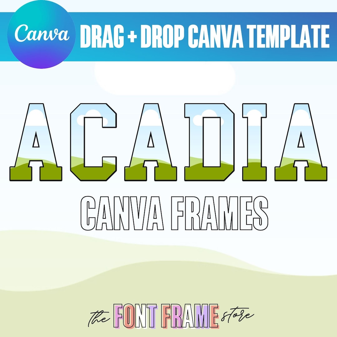ACADIA Custom Editable Canva Alphabet and Number Frames - Etsy