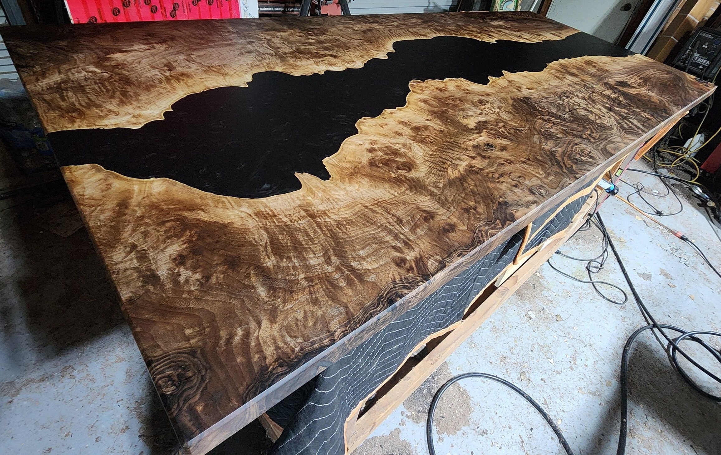 Custom Live Edge Epoxy River Slab Dining Room Table, Cofee Table, End ...