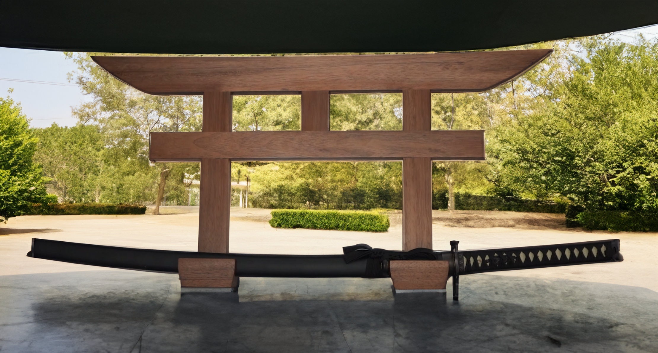 Torii Gate Katana Display CNC Files: Wall Mounted Sword Holder (digital ...