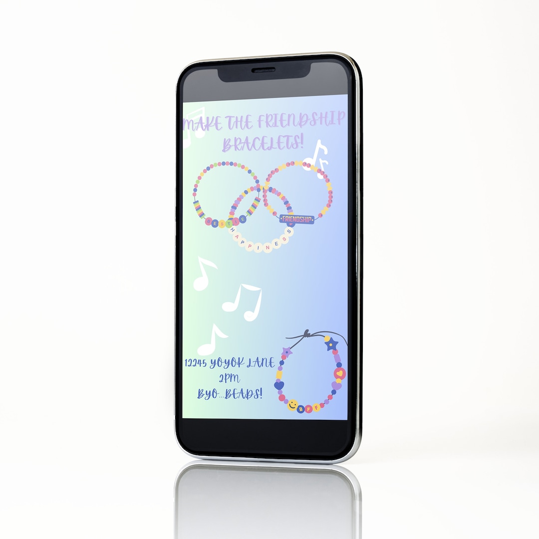 Make the Friendship Bracelets Invite, Swiftie Party, 1989, Eras Tour ...