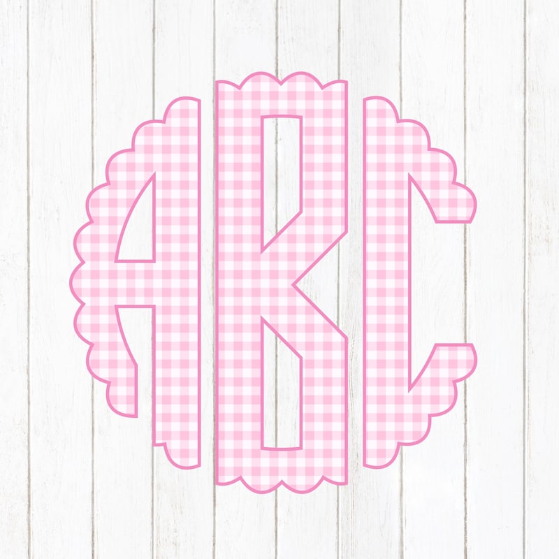 Pink Stripe Monogram Svg - Etsy