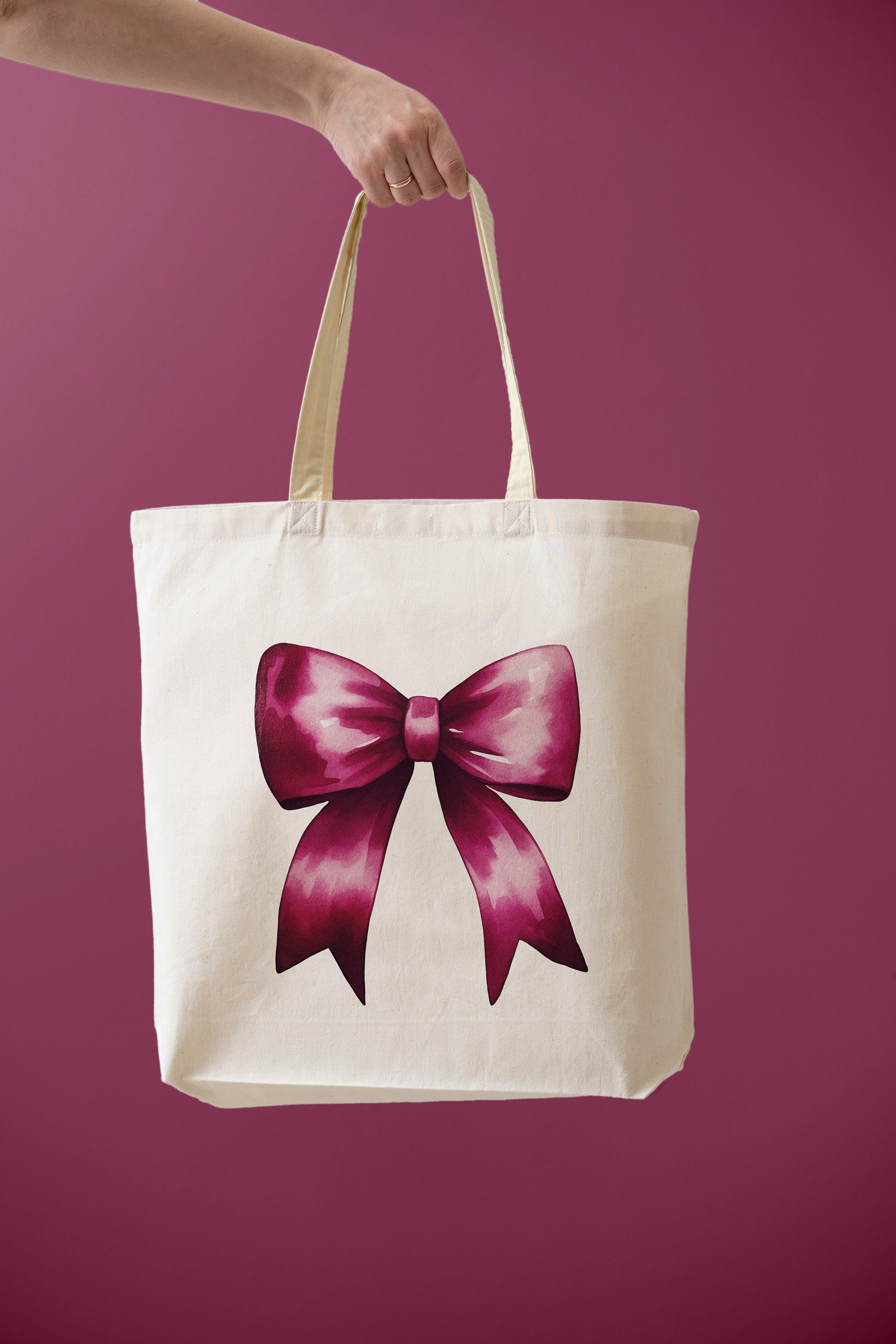 Watercolor Maroon Bows Clipart Set: Coquette Ribbon PNG (digital ...