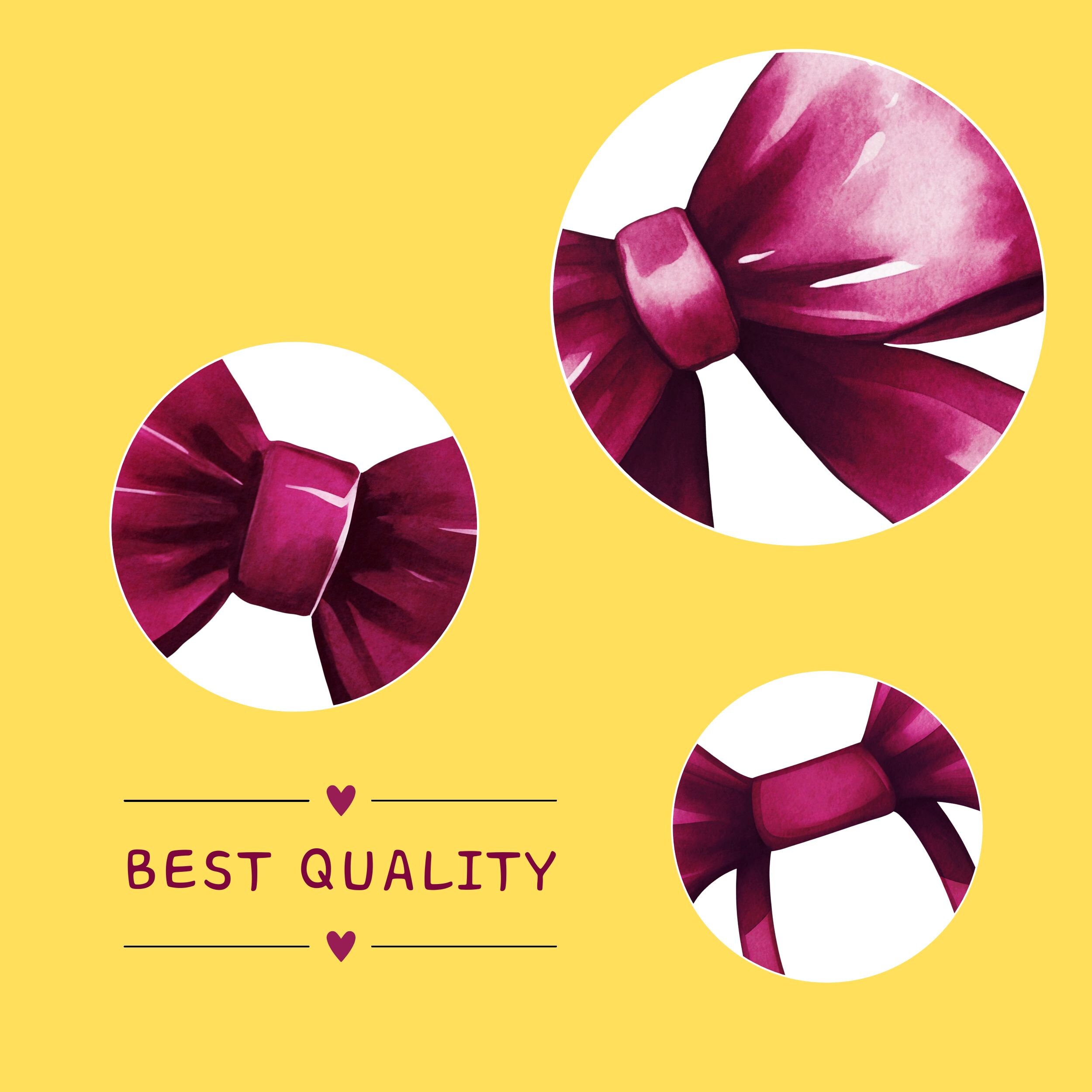 Watercolor Maroon Bows Clipart Set: Coquette Ribbon PNG (digital ...