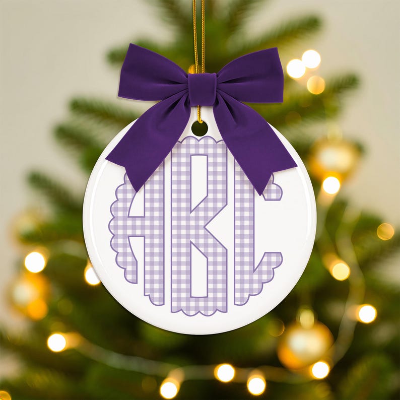 Purple Gingham Monogram PNG, Violet Checkered Monogram Letters A-Z ...