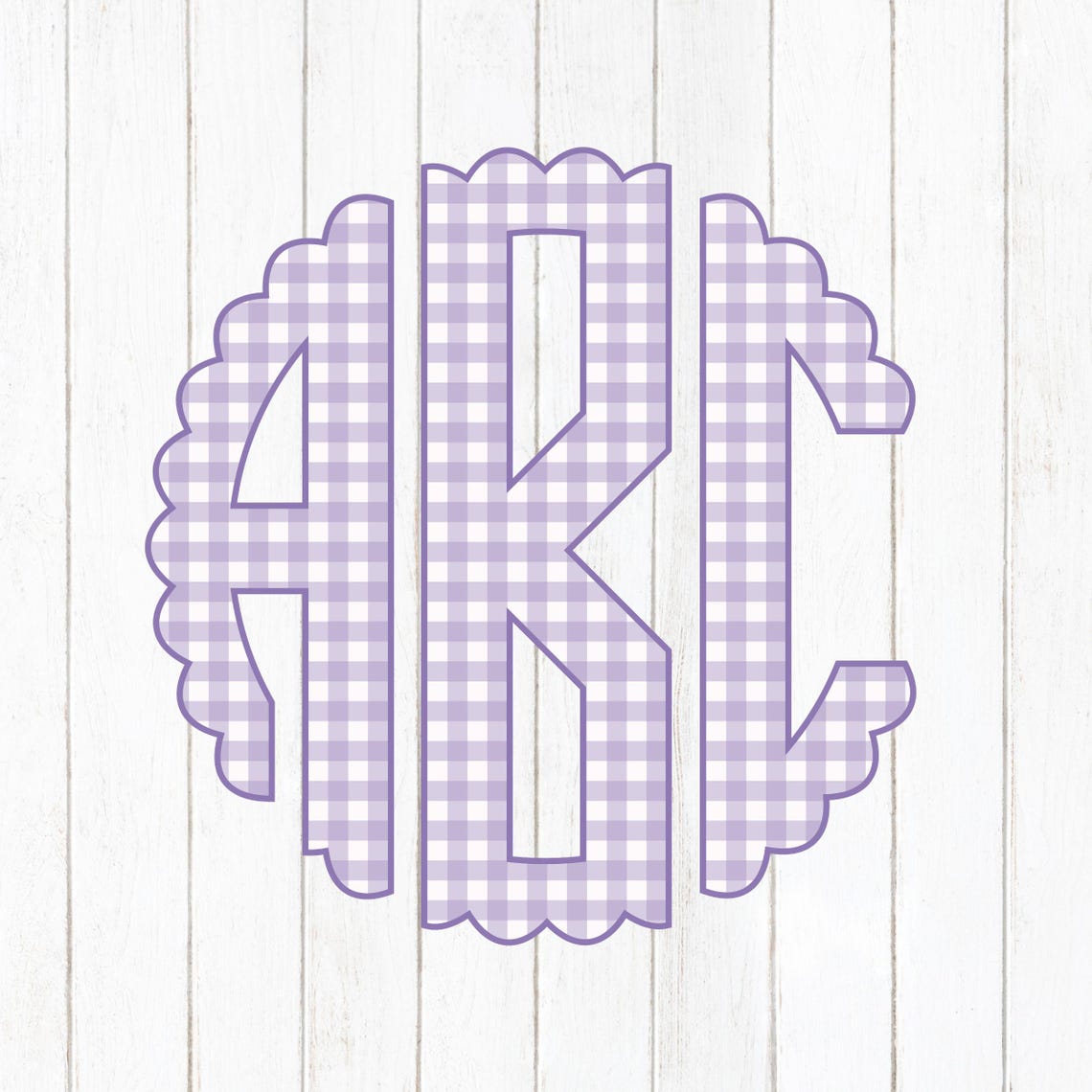 Purple Gingham Monogram PNG, Violet Checkered Monogram Letters A-Z ...