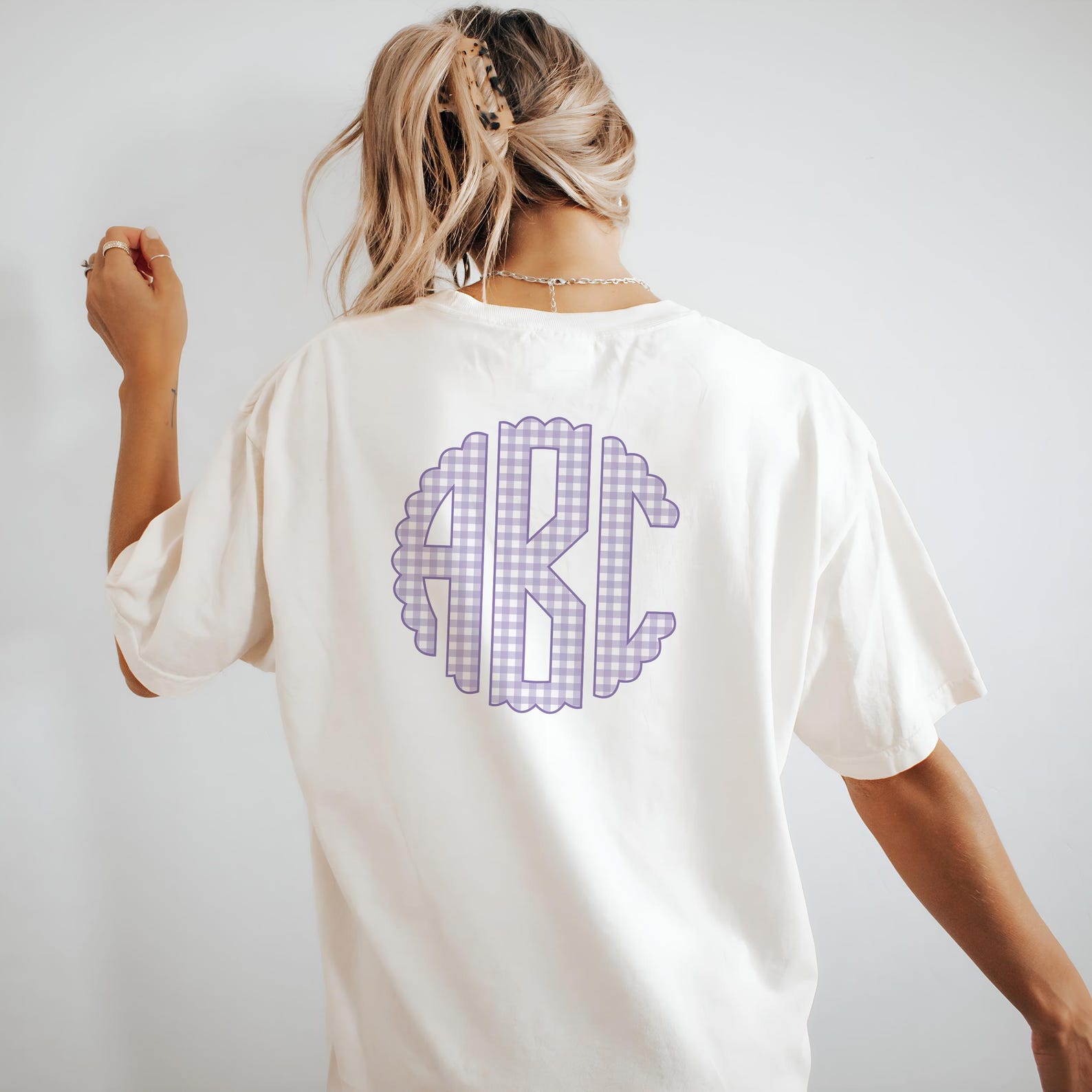 Purple Gingham Monogram PNG, Violet Checkered Monogram Letters A-Z ...
