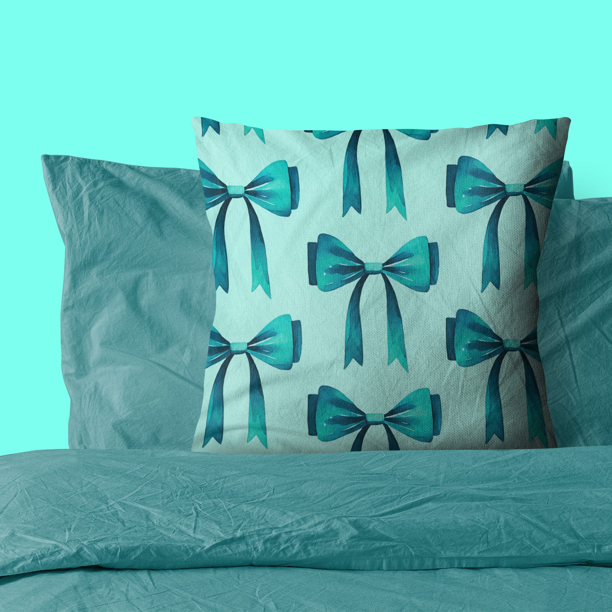 Watercolor Teal Bows Set, Clipart Bow Collection Ribbon Bow Clip Art ...