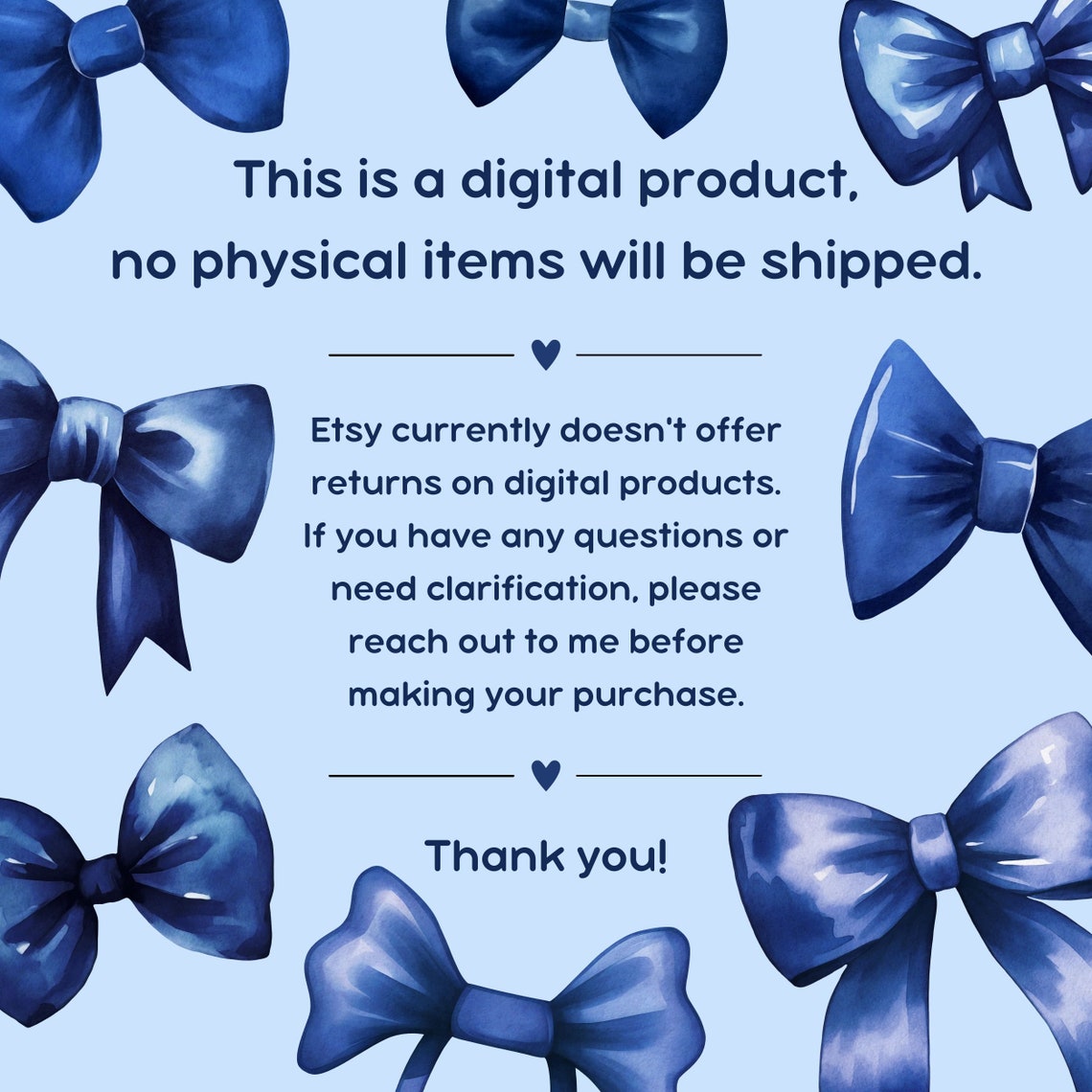 Watercolor Blue Bows Set, Clipart Bow Collection Ribbon Bow Clip Art ...