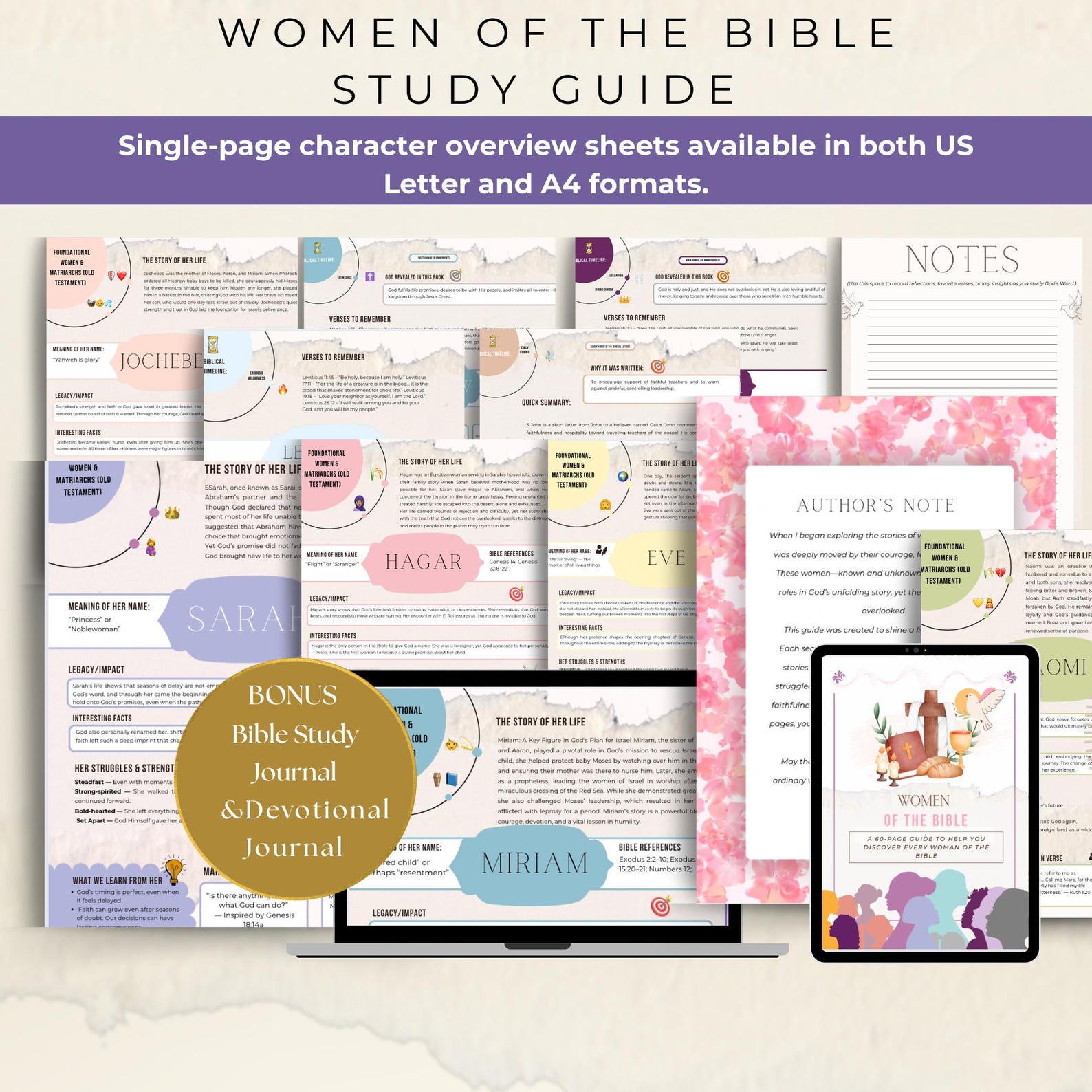 Women of the Bible Study Guide, Book Summaries, Journal (digital ...