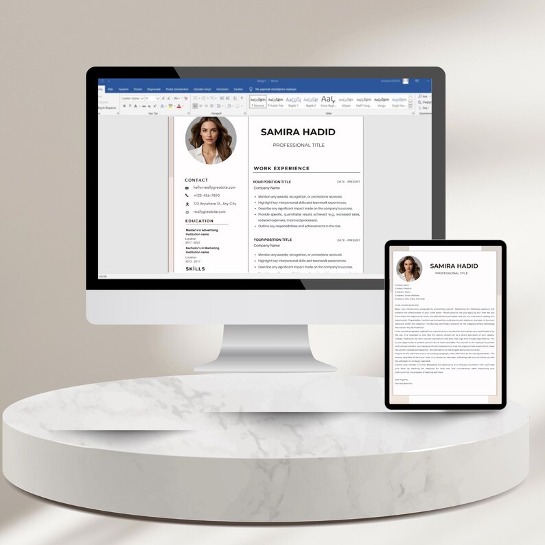 Professional & Modern Resume Template for Word and Pages | Resume ...