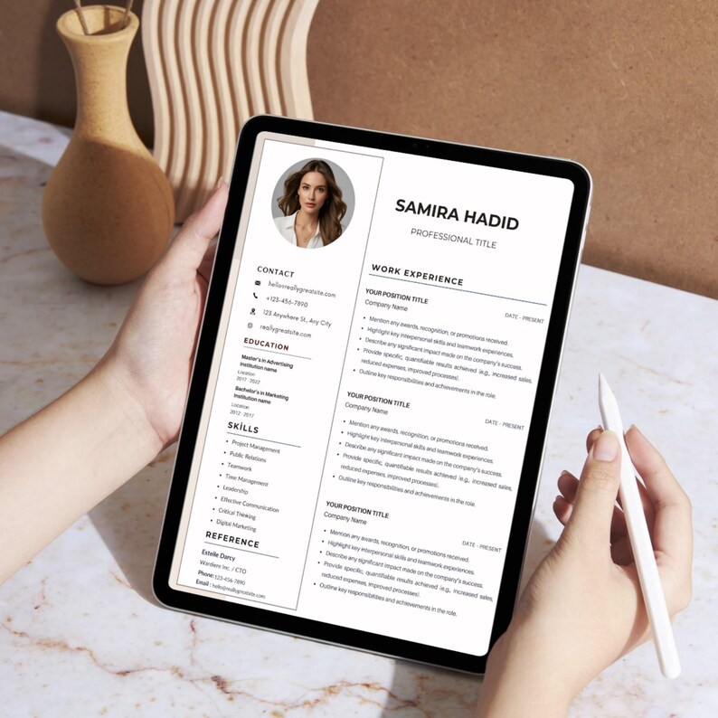 Professional & Modern Resume Template for Word and Pages | Resume ...