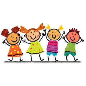 10 Happy Kids Clipart, Kids Clipart, Colorful Kids, High Quality Jpgs ...