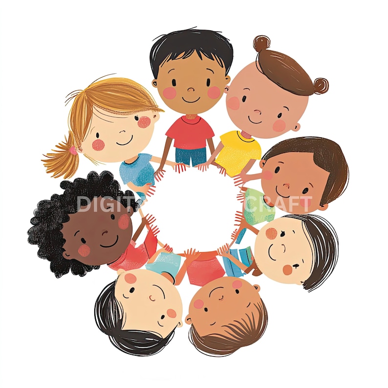10 School Kids Clipart, Happy Kids Clipart, High Quality Jpgs, Digital ...